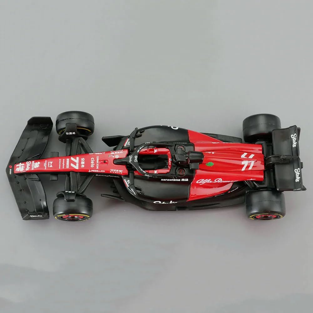 Xiangtat 1/43 Bburago 1:43 Alfa Romeo F1 Team Stake 2023 C43 77# Valtteri Bottas Alloy Car Die Cast Model Collection Gift (C43 77#)