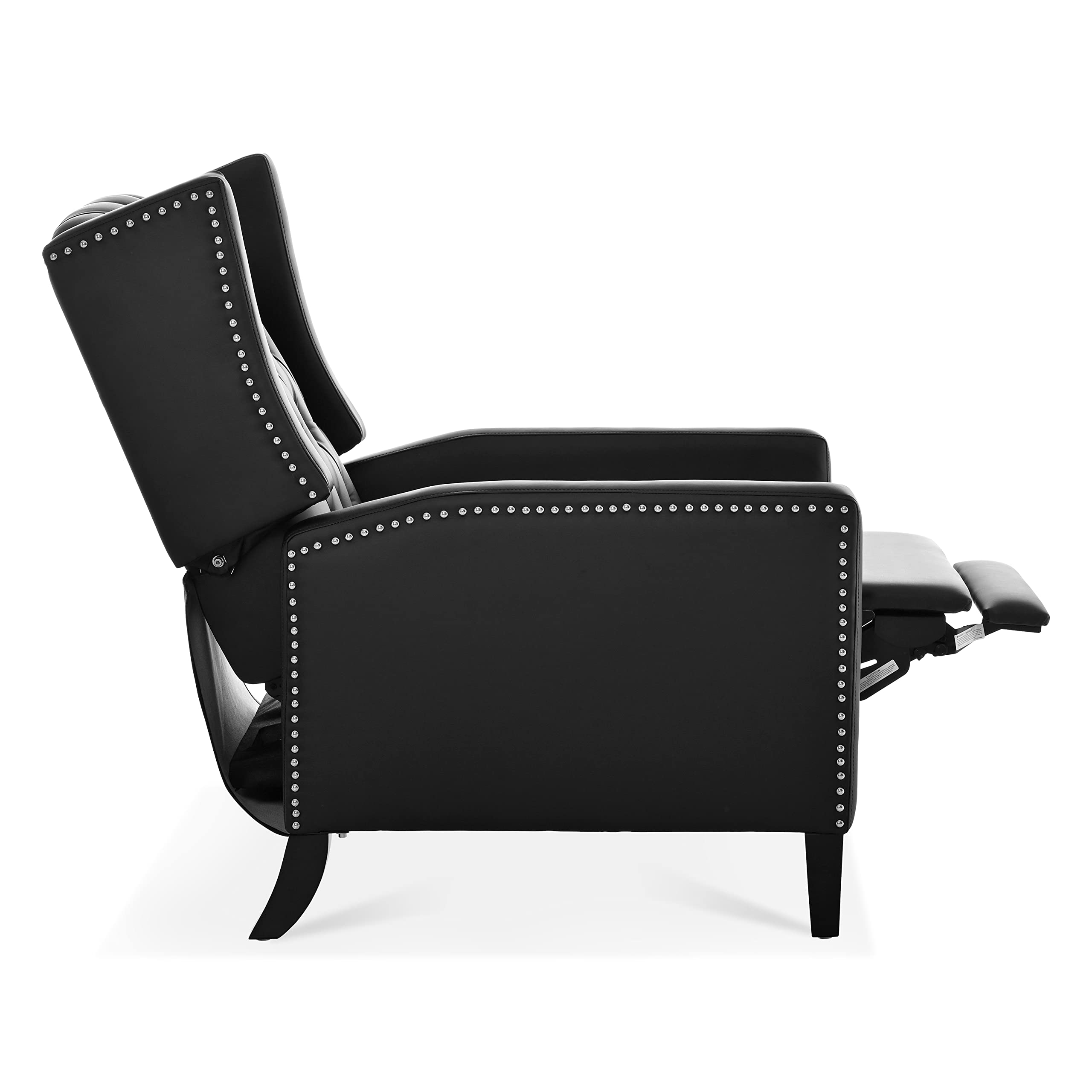 YAOACXIN Wing Chair Recliner Single Modern Sofa Home Theater Seating for Living Room Bedroom Office (Black)