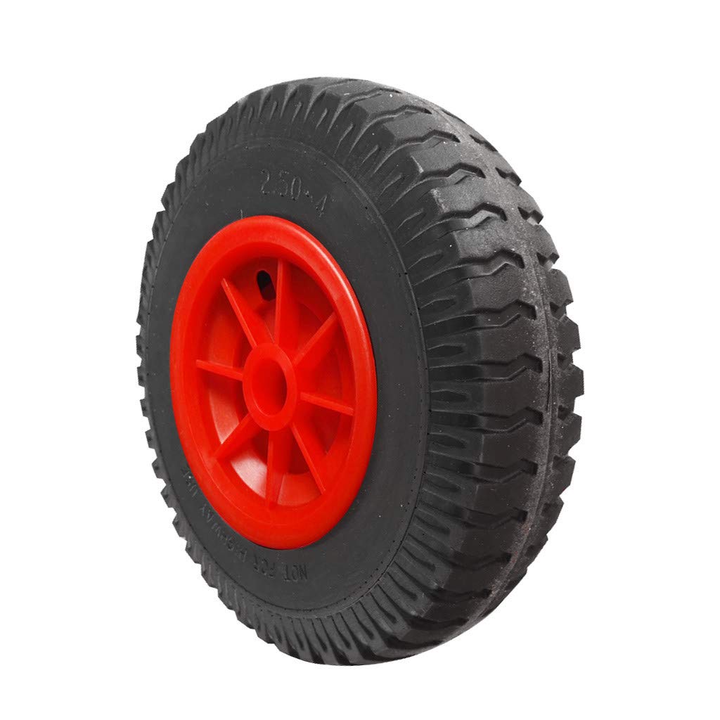 ZXAZX Universal Puncture Proof Rubber Kayak Trolley Red Wheel Suit for Kayaks Trolley Canoes Replacement Accessories (S)
