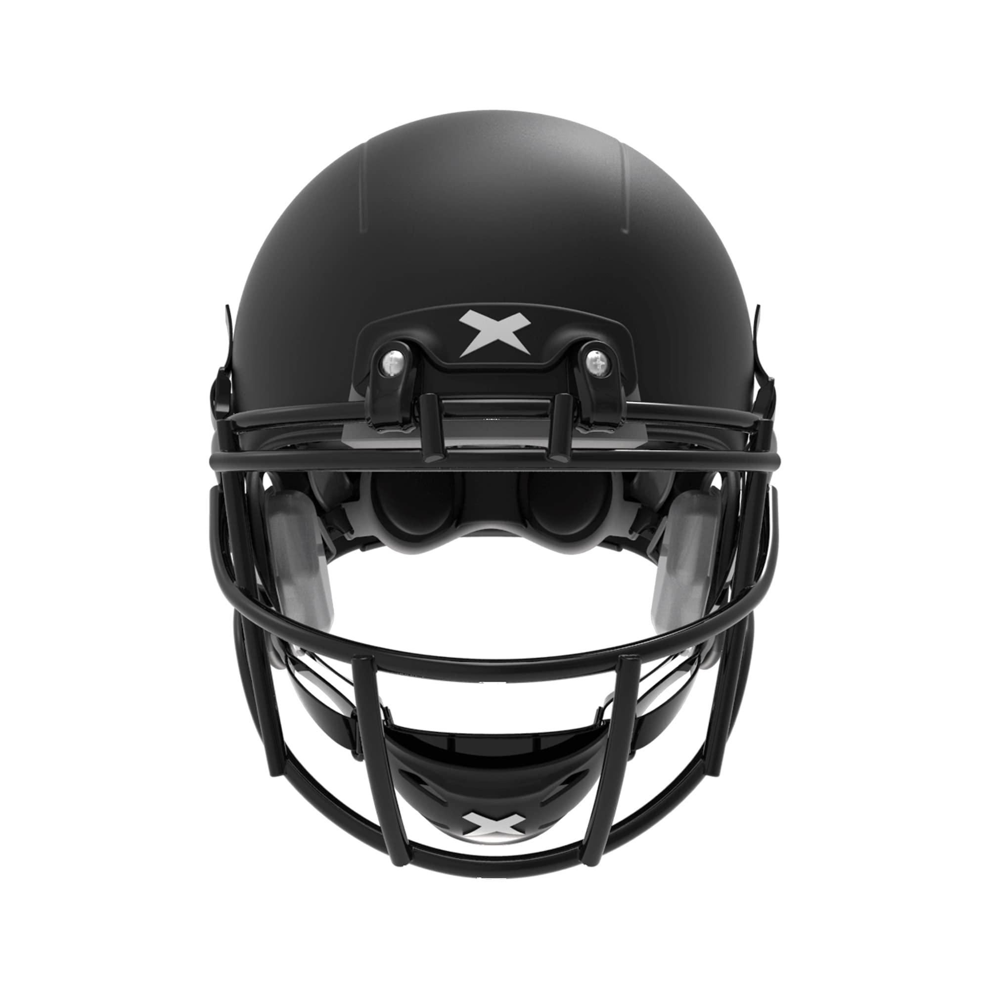 Xenith Youth X2E+ Matte Black Football Helmet w/Black XRS21X Facemask & Black Chinstrap - Medium