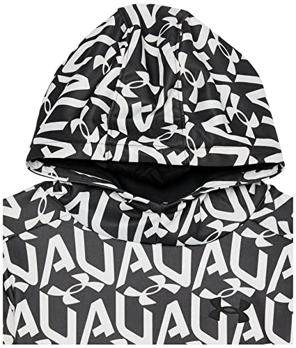 Under Armour Boys ArmourFleece Branded Hoodie, (001) Black/Black/Black, Youth Small