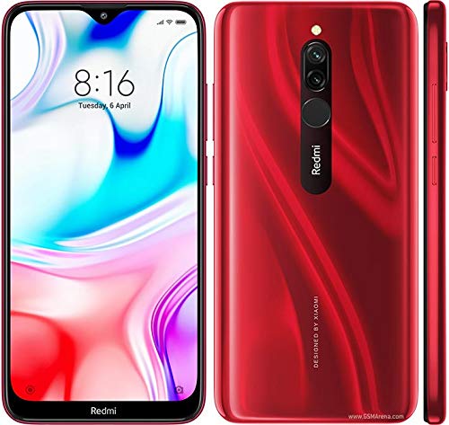 Xiaomi Redmi 8 64GB Dual-SIM GSM Unlocked Phone - Global Version - NO CDMA - Factory Unlocked No Warranty (Ruby Red)
