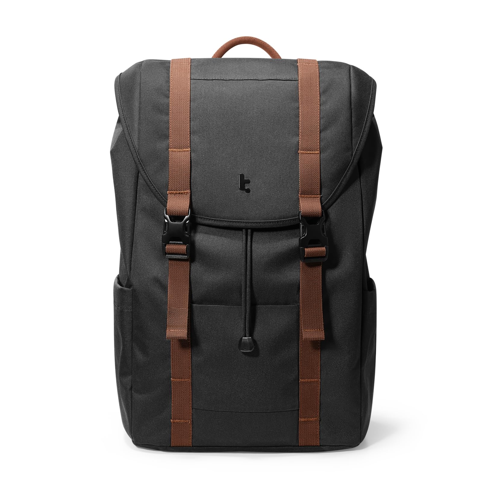 tomtoc Flap Laptop Backpack, Lightweight, Water-Resistant Travel Casual Daypack, Slim Durable Work-pack Rucksack for 13-16 Inch MacBook Laptop, Large Capacity, 17L, Black