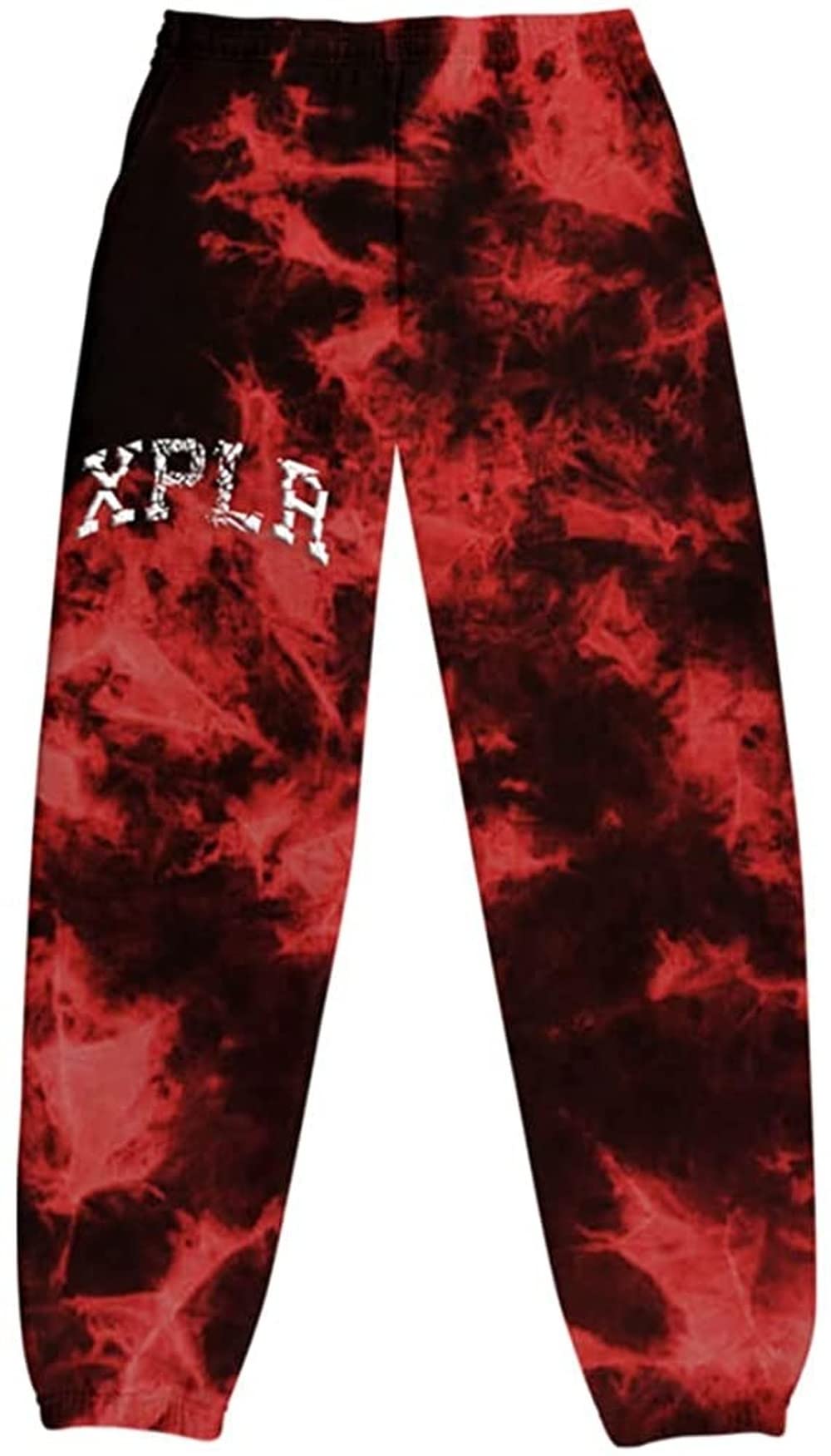 XPLR Shatter Red Tie Dye Sam and Colby Merch Two Piece Set Sweatshirt Sweatpants Long Sleeve Men Women's Set (Sweatshirt+Pants-WP06544,M)