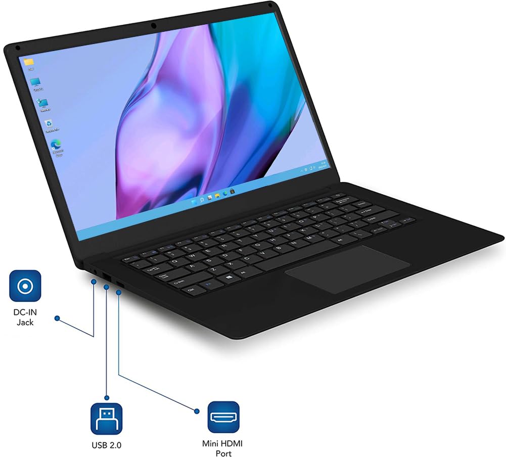 UNXAI 14.1-inch laptop for Intel Celeron N3350 laptop 4GB RAM 64GB storage Student learning computer Business laptop
