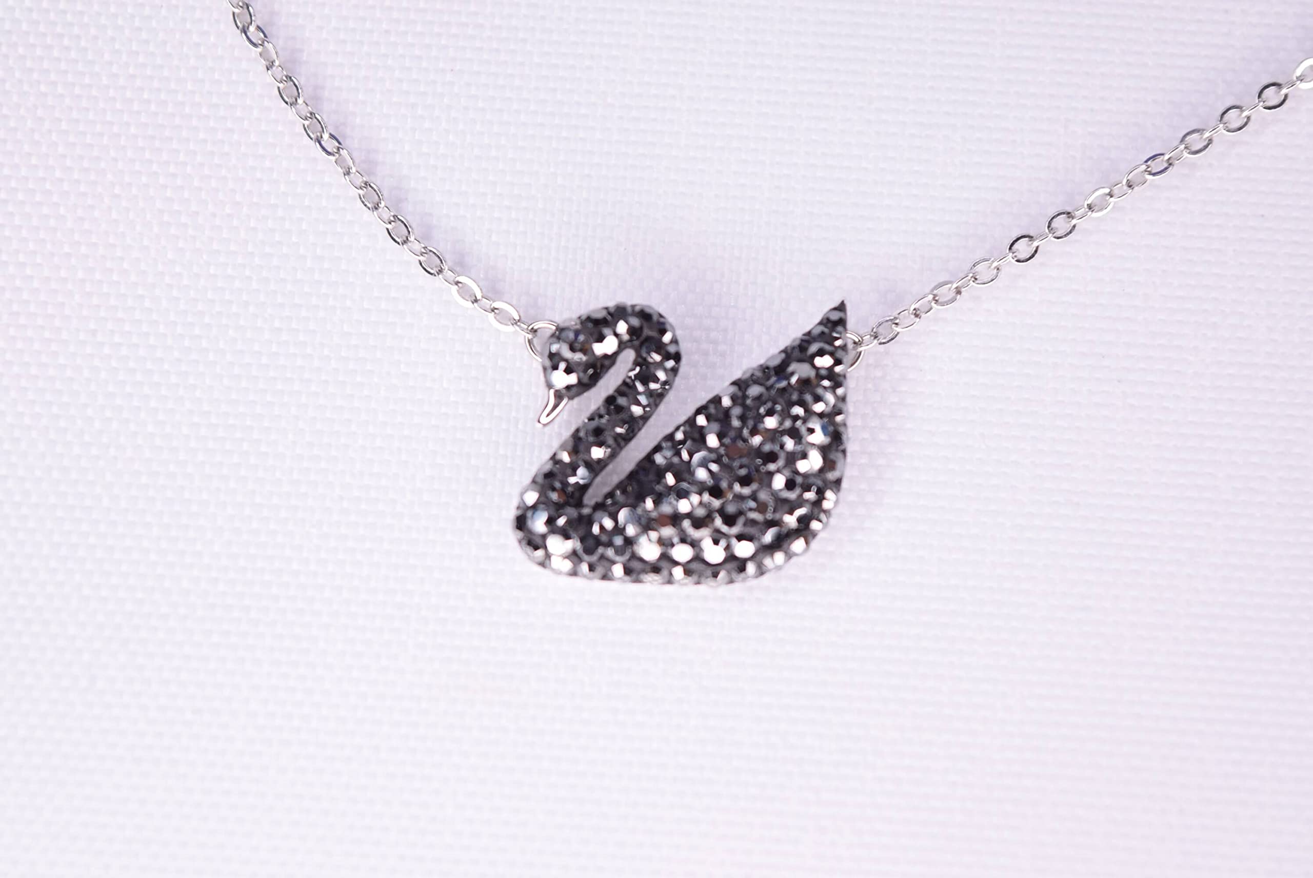 SWAROVSKI Iconic Swan Pendant Necklace Black/Teal One Size