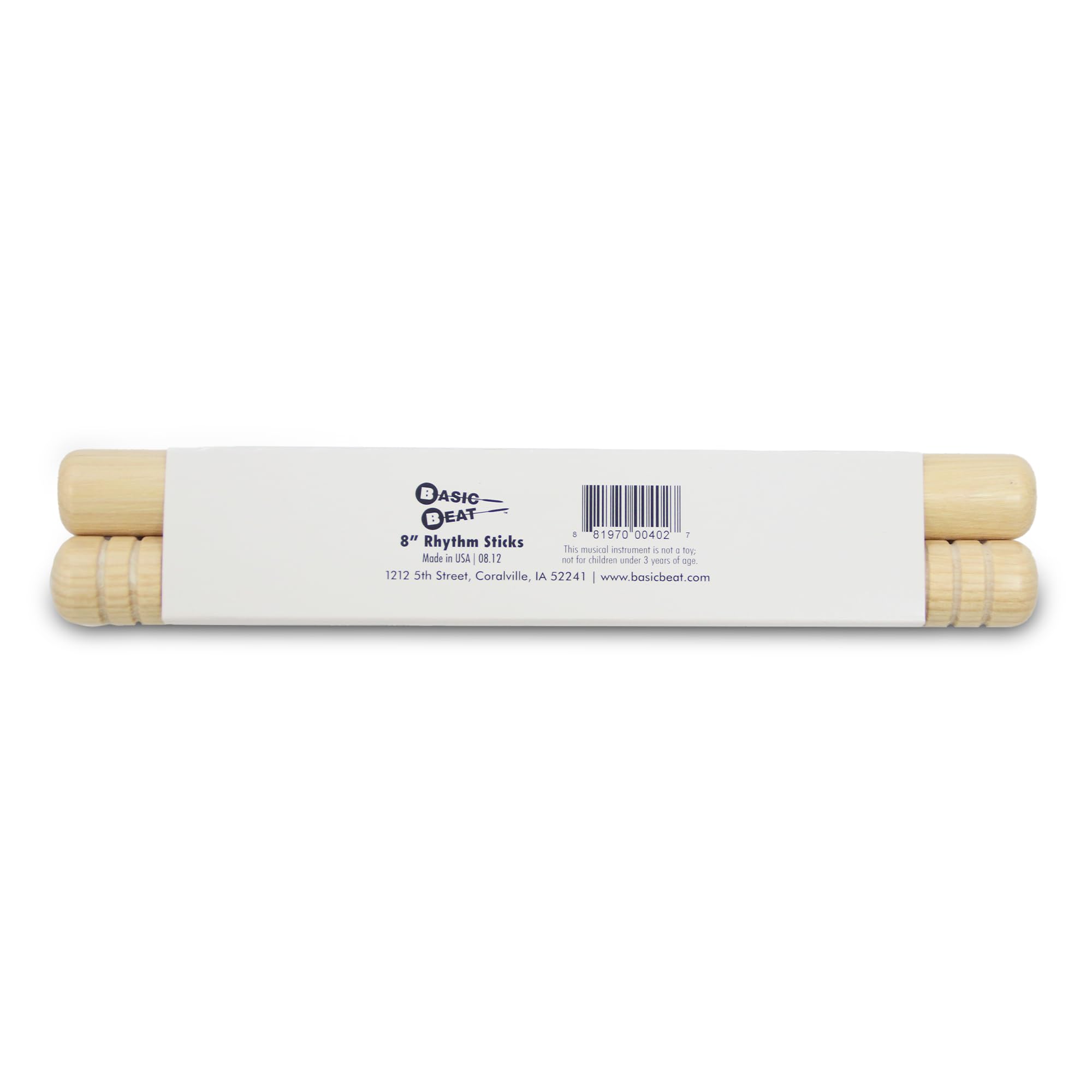 Westco Educational Products Hickory Rhythm Sticks Pair, 10" Smooth/12" Grooved