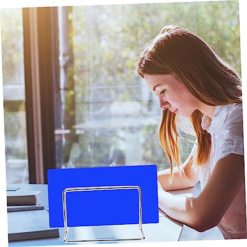 Yardenfun Baffle Bracket Clip on Desk Divider Metal Brackets Privacy Panel Bracket Desk Divider Screen Clamps Metal Partition Bracket Desktop Stainless Steel Office Mobile Stand It Can Move