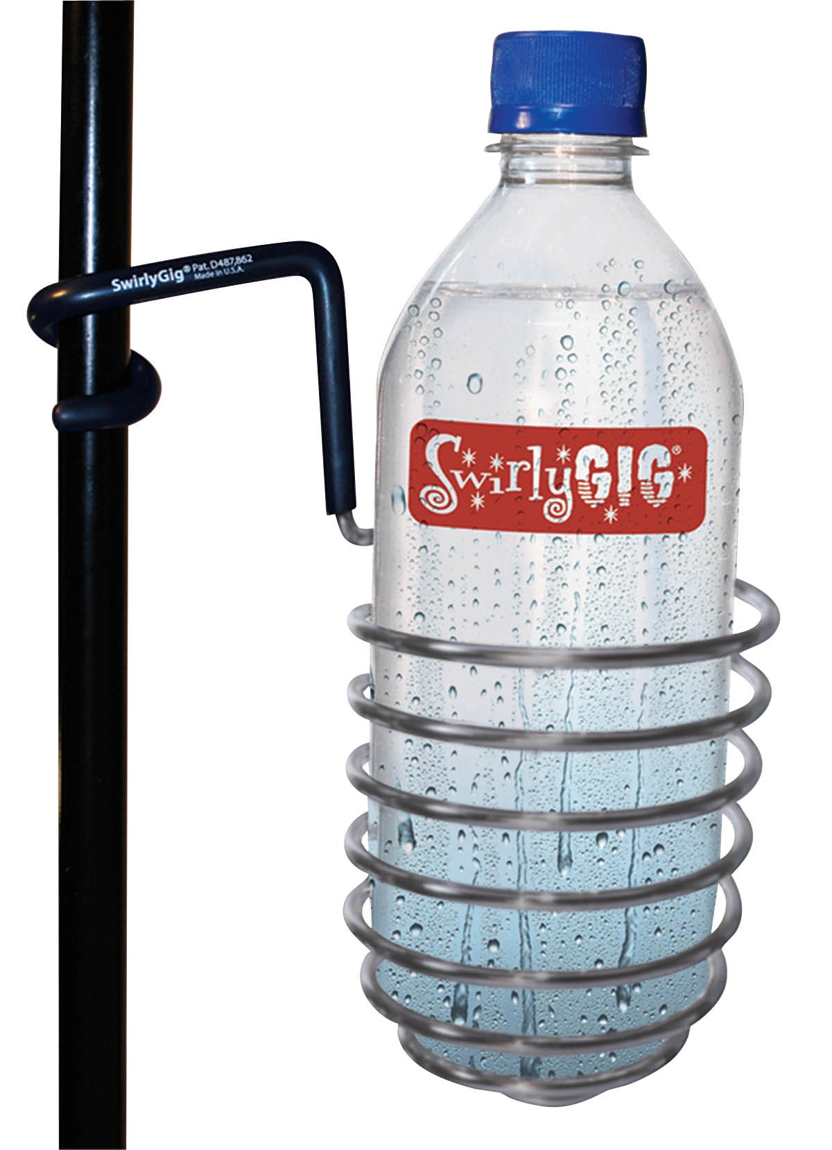SwirlyGig SG1020 Drink Holder for 1/2 Tubing, Silver
