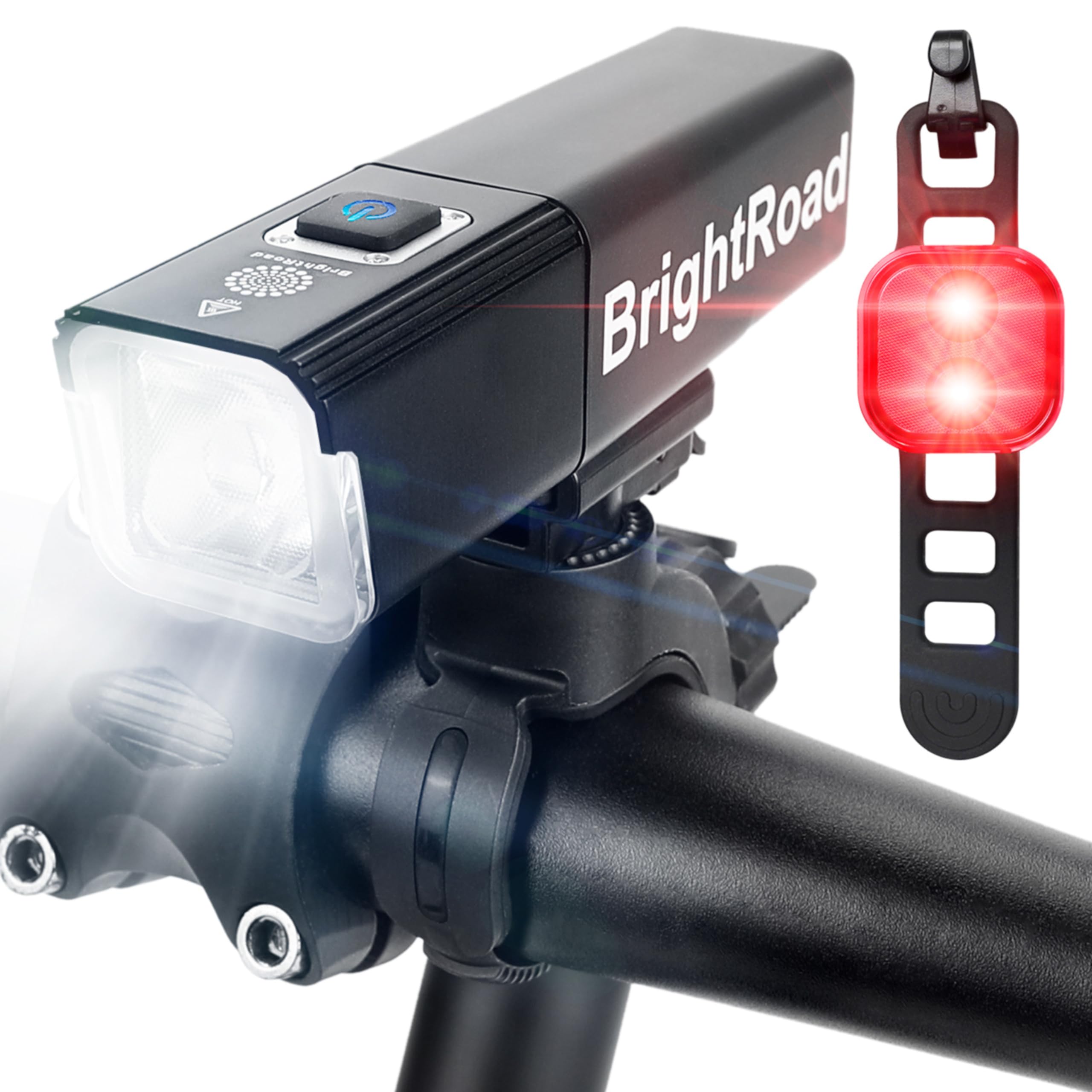 Upgraded Front 8000 Lumens LED Bike Light with Remote Control for Night Riding, Bicycle Lights Front and Rear, CREE USB Rechargeable Bike Lights Front and Back, 85° Wide Beam Bike Headlight