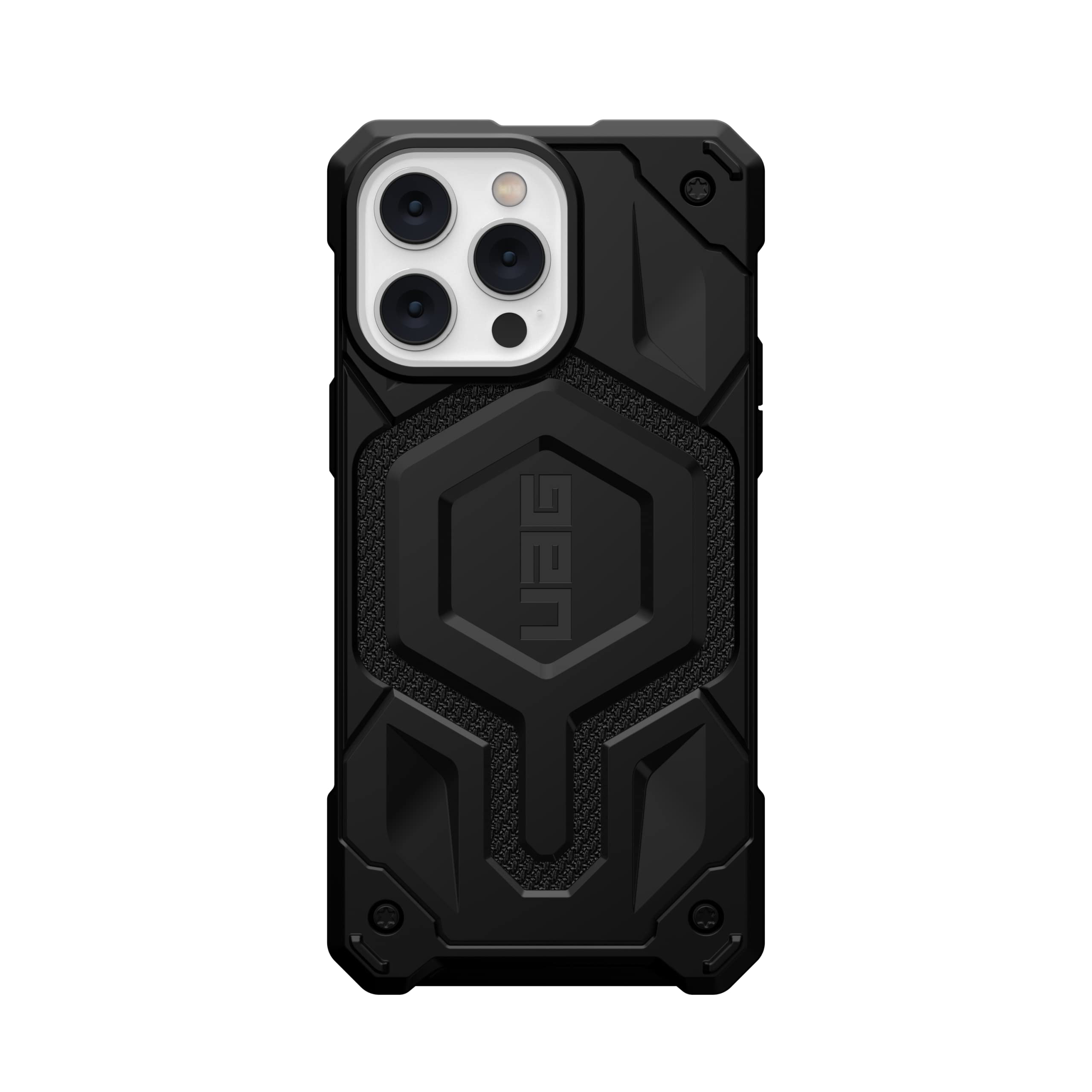 URBAN ARMOR GEAR UAG Designed for iPhone 14 Pro Max Case Kelvar Black 6.7" Monarch Pro Build-in Magnet Compatible with MagSafe Charging Rugged Shockproof Dropproof Premium Protective Cover
