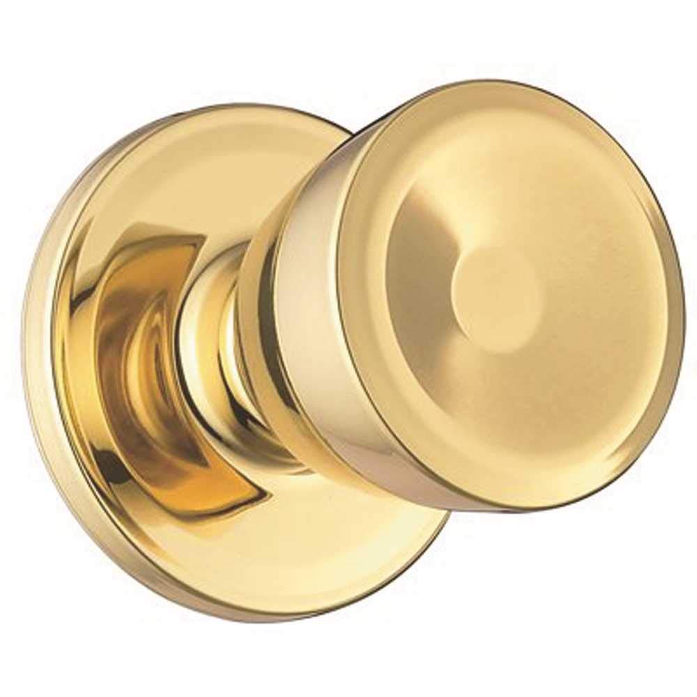 WEISER LOCK GAC101 B3 6LR1 Beverly Passage Knob, Bright Brass