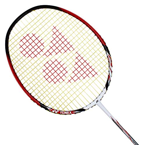 YONEX NR 7000i Graphite Strung Badminton Racket with Full Racket Cover (White/Red)| for Intermediate Players | 80 Grams |Maximum String Tension - 24lbs