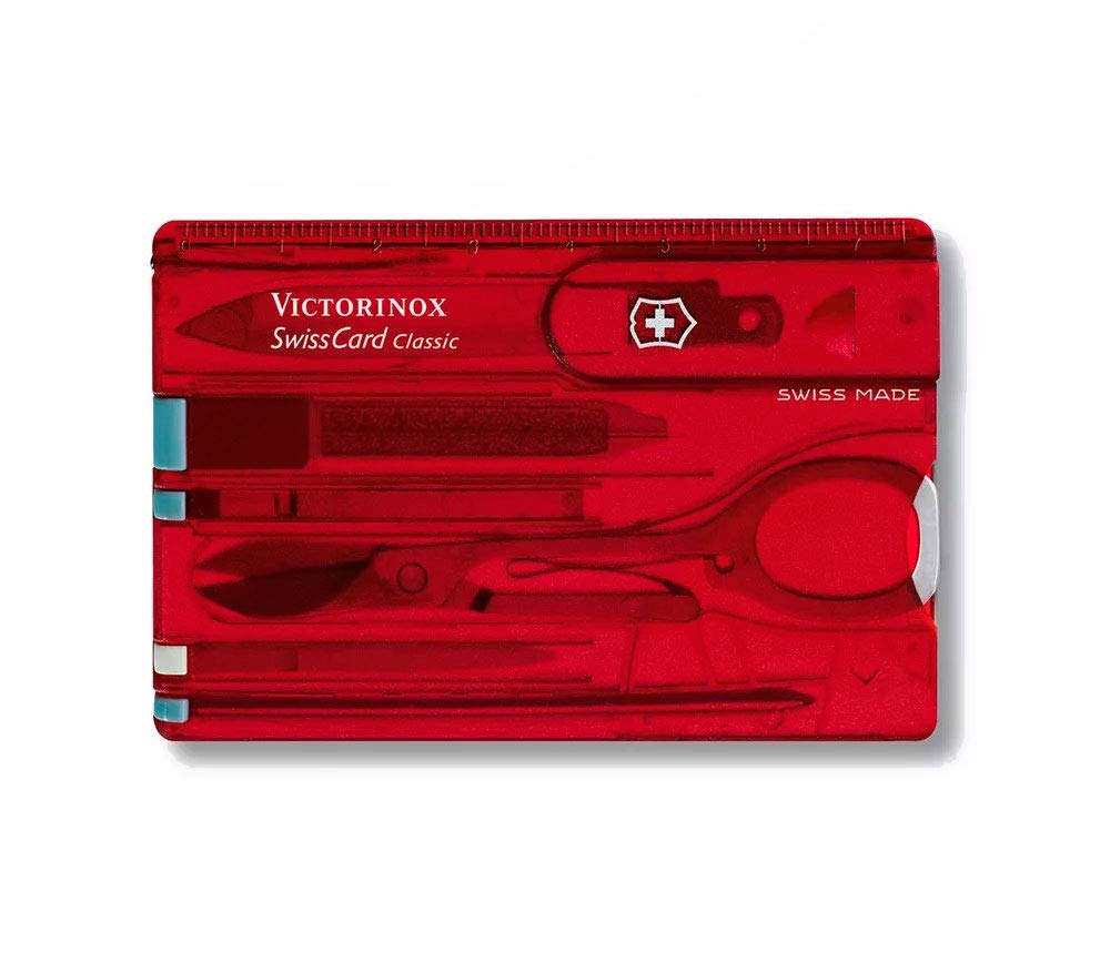 Topeak TT2524 Ratchet Rocket Lite DX Tool, Black, 12 & Victorinox Swiss Army SwissCard Pocket Knife, Ruby, 81mm