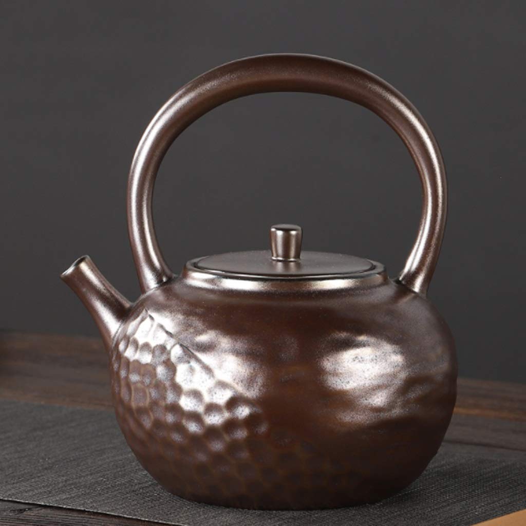 ZNZN Large Capacity Kettle Ceramic Kettle Retro Chinese Stove Teapot with Round Comfortable Design Handle (950ml, 32.1oz) Multifunctional Water Kettle
