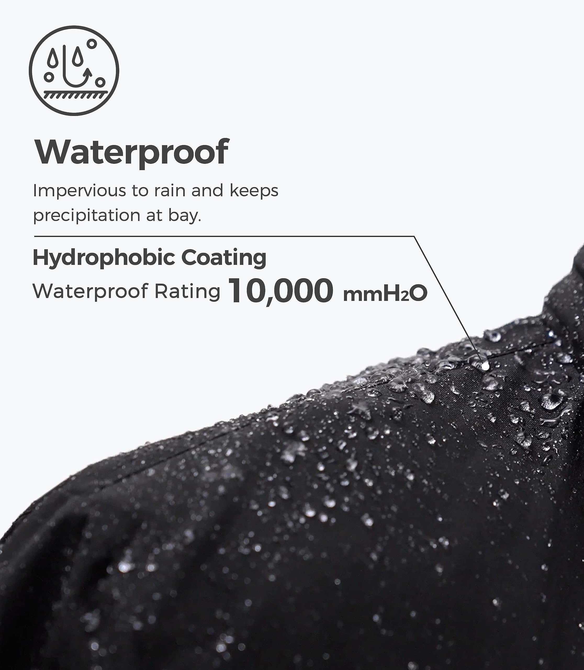 wantdo Men's 3 in 1 Waterproof Ski Jacket Winter Warm Rain Coat Black Medium