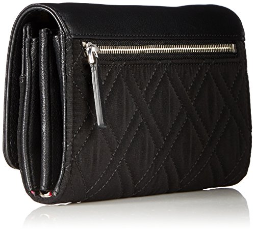 Vera Bradley Women's Microfiber Audrey Wallet With RFID Protection, Black, One Size