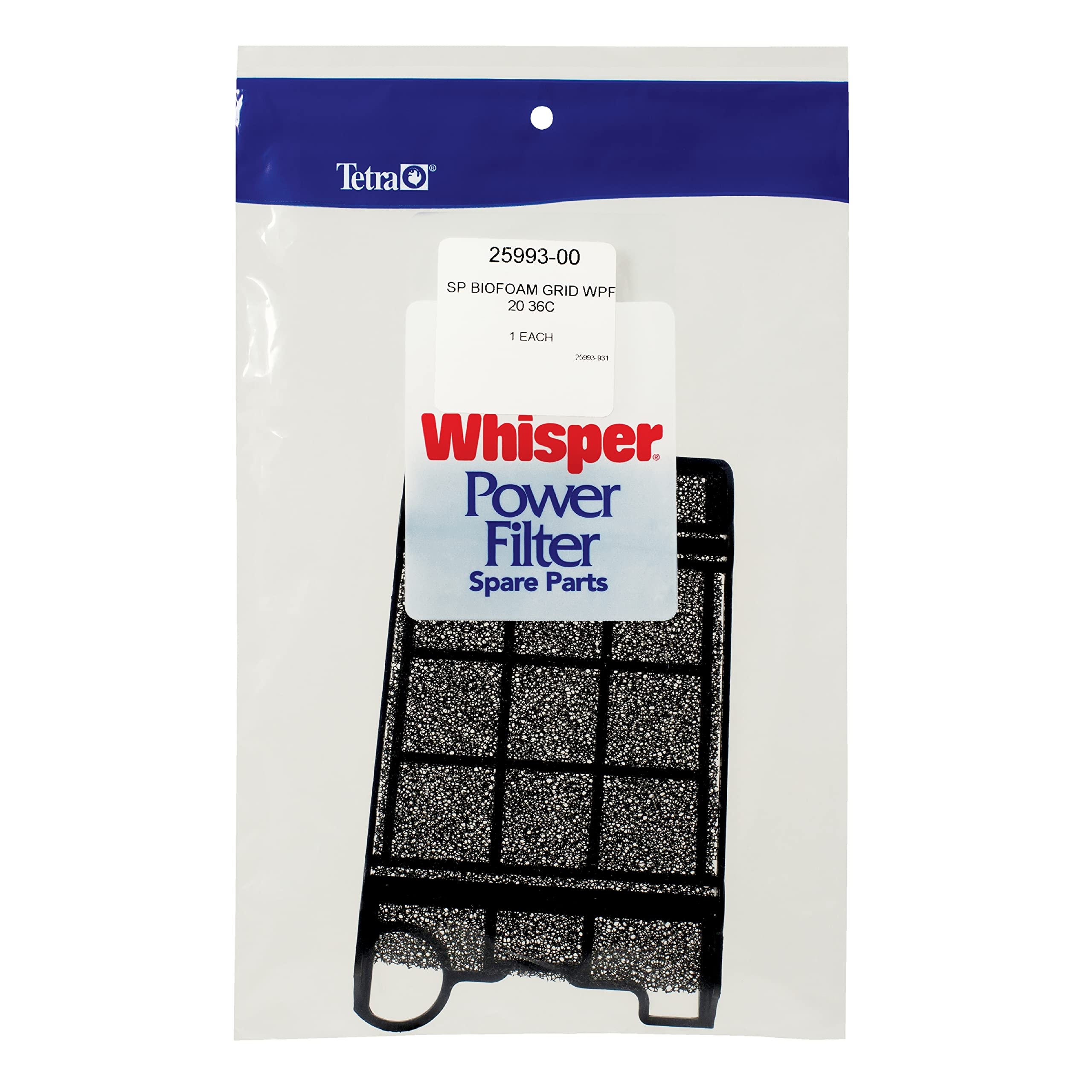 Tetra 25993 Whisper 20 Bio Foam Grid Replacement Kit for Aquarium Filter
