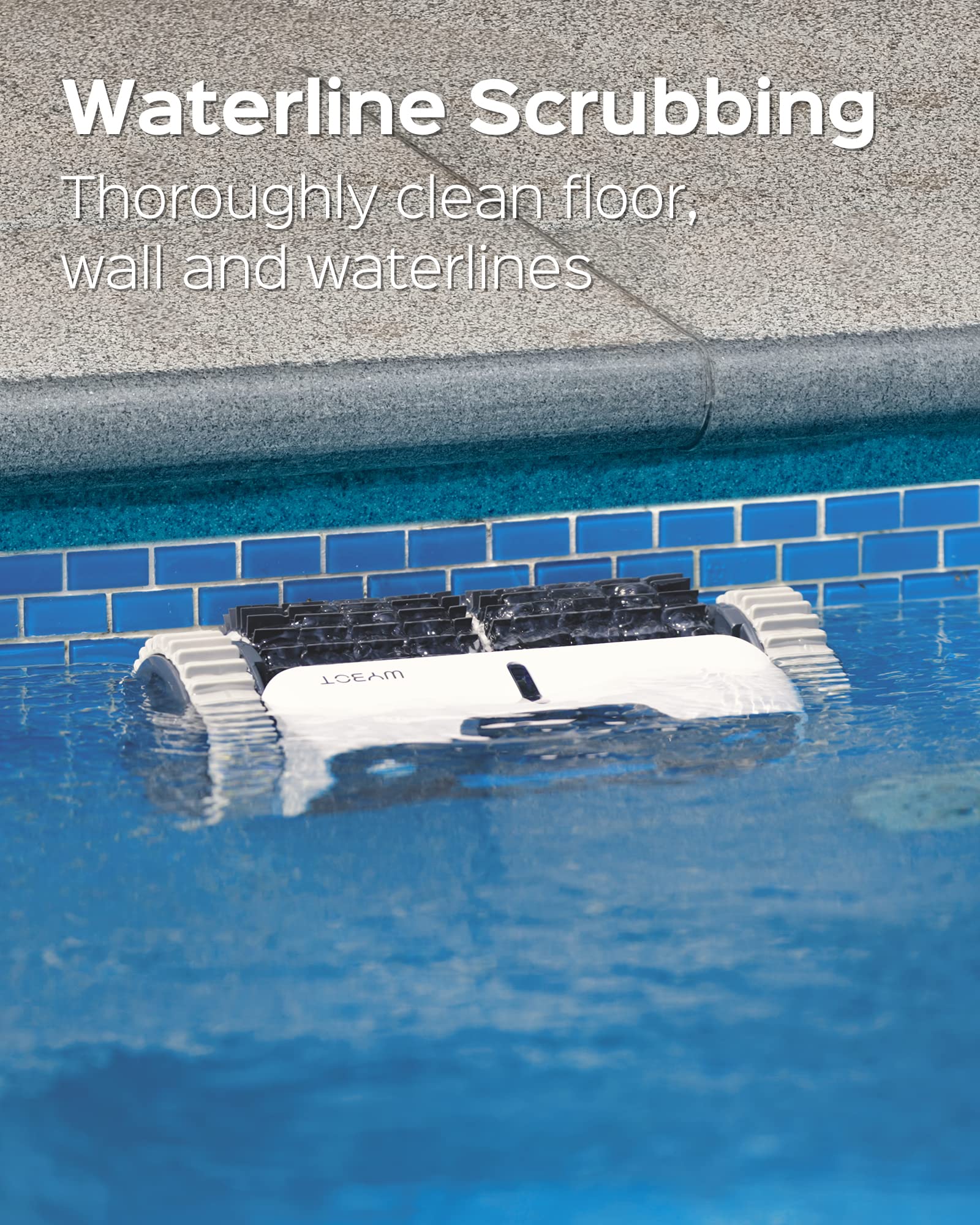 WYBOT The First Wall Climbing Robotic Pool Cleaner with APP, Excellent Suction Power & (2023 Upgraded) WYBOT Cordless Pool Vacuum with Telescopic Pole, Handheld Rechargeable Pool Cleaner