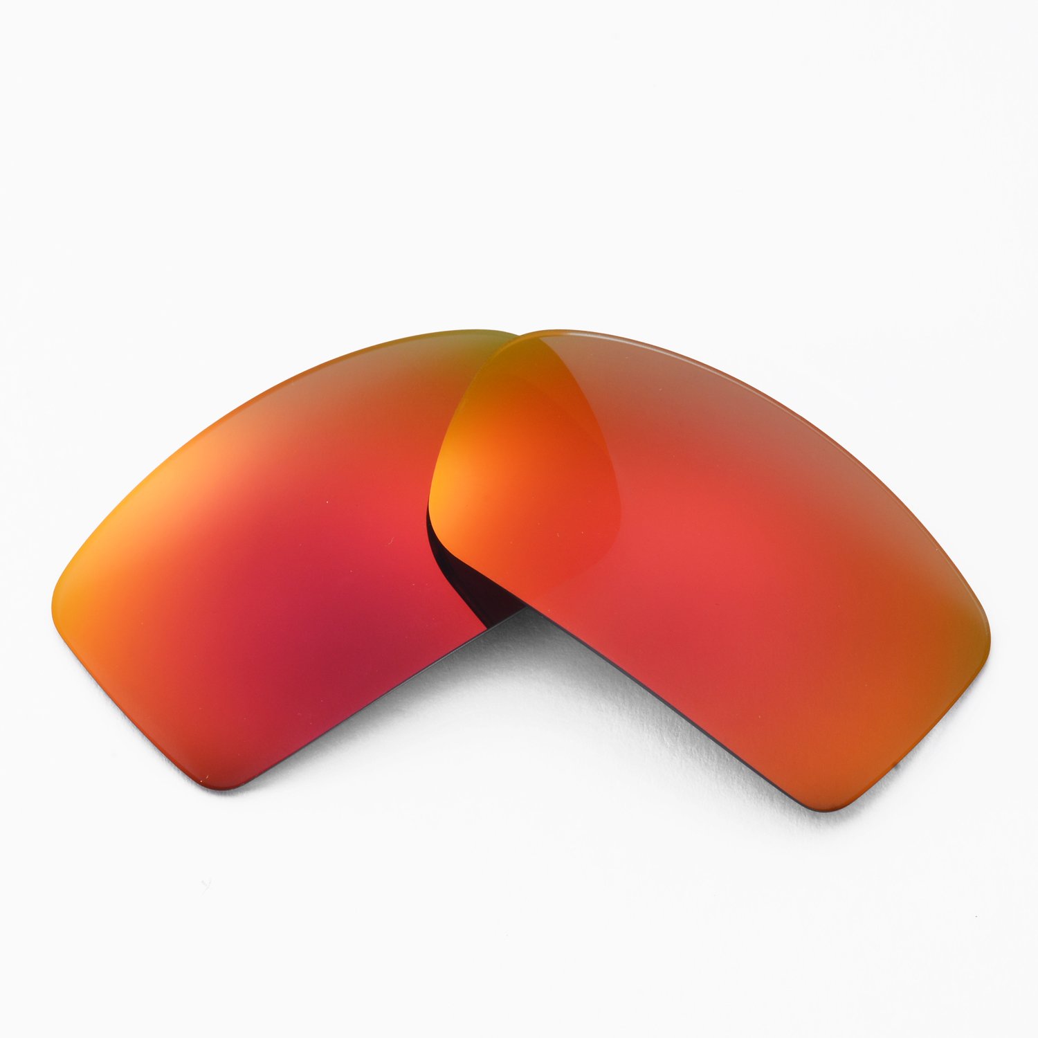 Walleva Two Pairs Polarized Replacement Lenses For Oakley Gascan Sunglasses - Ice Blue + Fire Red