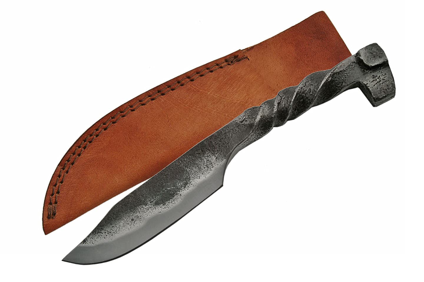 SZCO Supplies Twisted Railroad Spike Knife, HS-4408 Brown