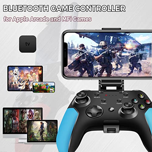 Wuzcon Wireless Controller for iPhone/Android/Windows/macOS/Steam Deck/Switch, Bluetooth Mobile Gaming Controller Gamepad for XBox Cloud Gaming and PS Remote Play