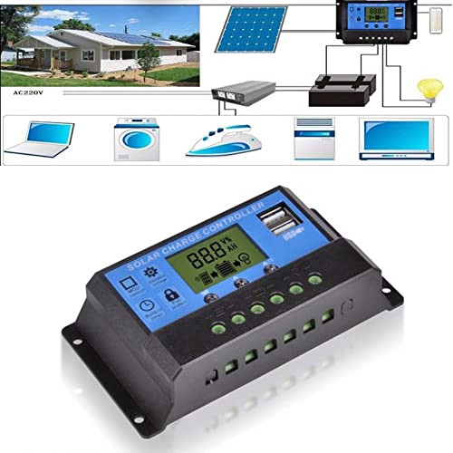 YALIYA 50W 5V/18V Solar Panel Dual USB Output Monocrystalline Solar Panel IP65 Water-Resistant with 10A Solar Controller Regulator for Car Yacht Batterys Boat r