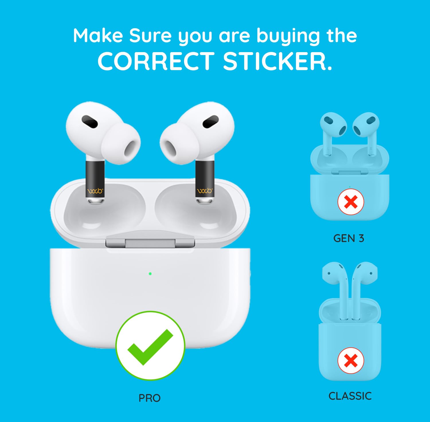 WaveBlock Pro, EarProtect Sticker for AirPods Pro 2 or 3rd Generation, Harm Blocker for AirPods, 5G Shield Reduction, Fits in Case, Tested in FCC Certified Lab