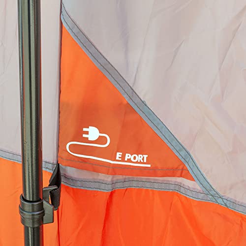 WFS 8-Person 2-Room Cabin Camping Tent with Rain Fly, Orange