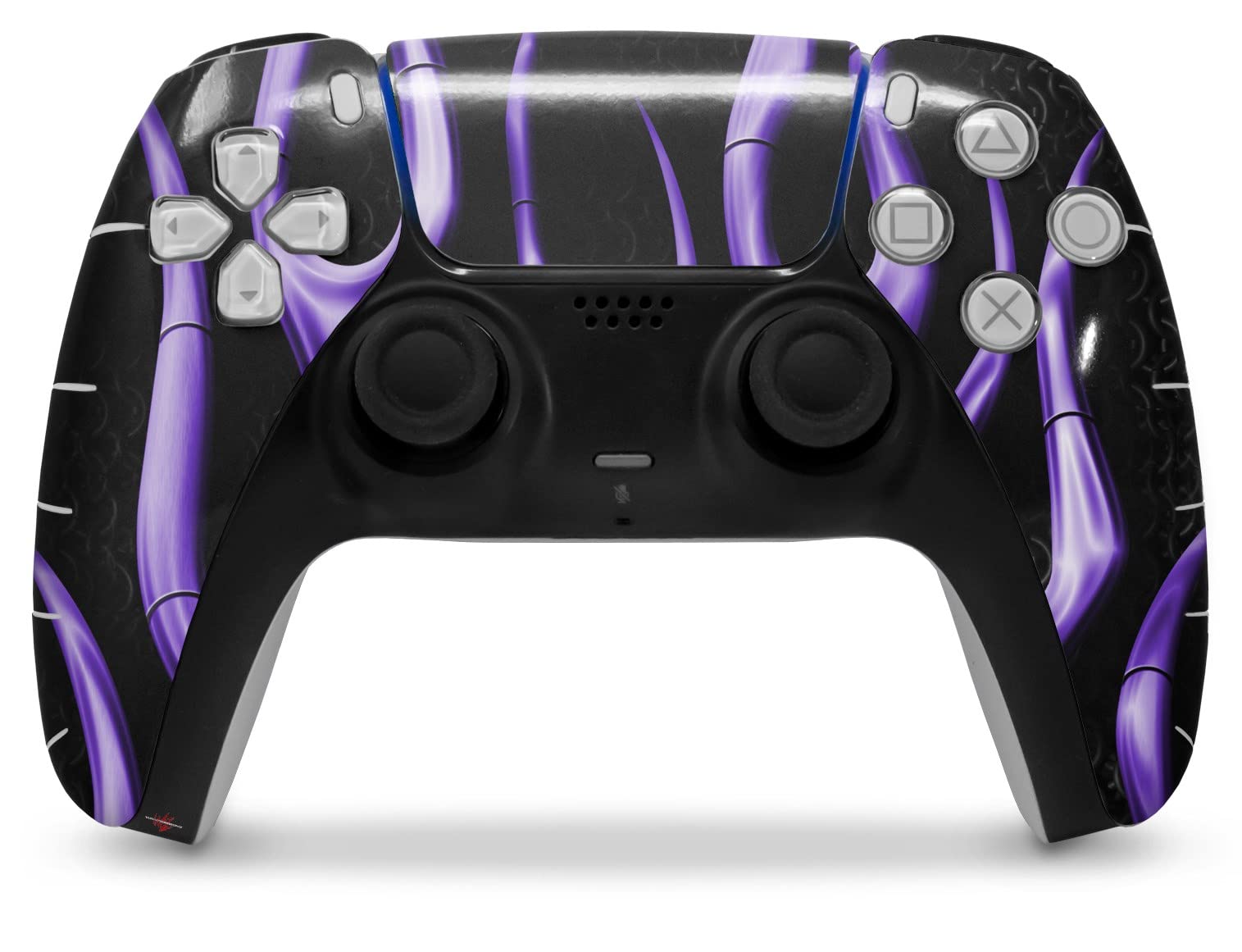 WraptorSkinz Skin Wrap compatible with Sony PS5 DualSense Controller Metal Flames Purple (CONTROLLER NOT INCLUDED)
