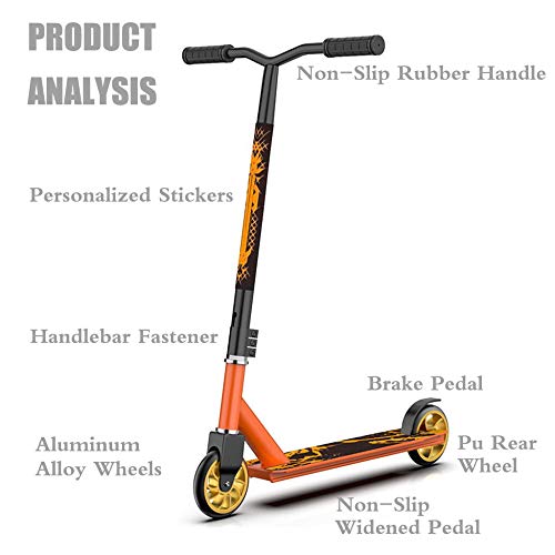 zxcvb Stunt Scooters,Street Scooters,Sports Stunt Jumping and Push Scooters Under 8 Years Old,Both Adults and Children Can Use,Blue-Scooter