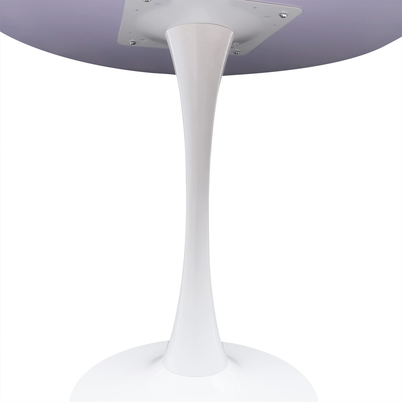 White Round Dining Table, 31.5 Inches Modern Tulip Kitchen Table wirh Sturdy Pedestal, Home White Coffee Table, Negotiation Table for Dining Room Living Room Cafe