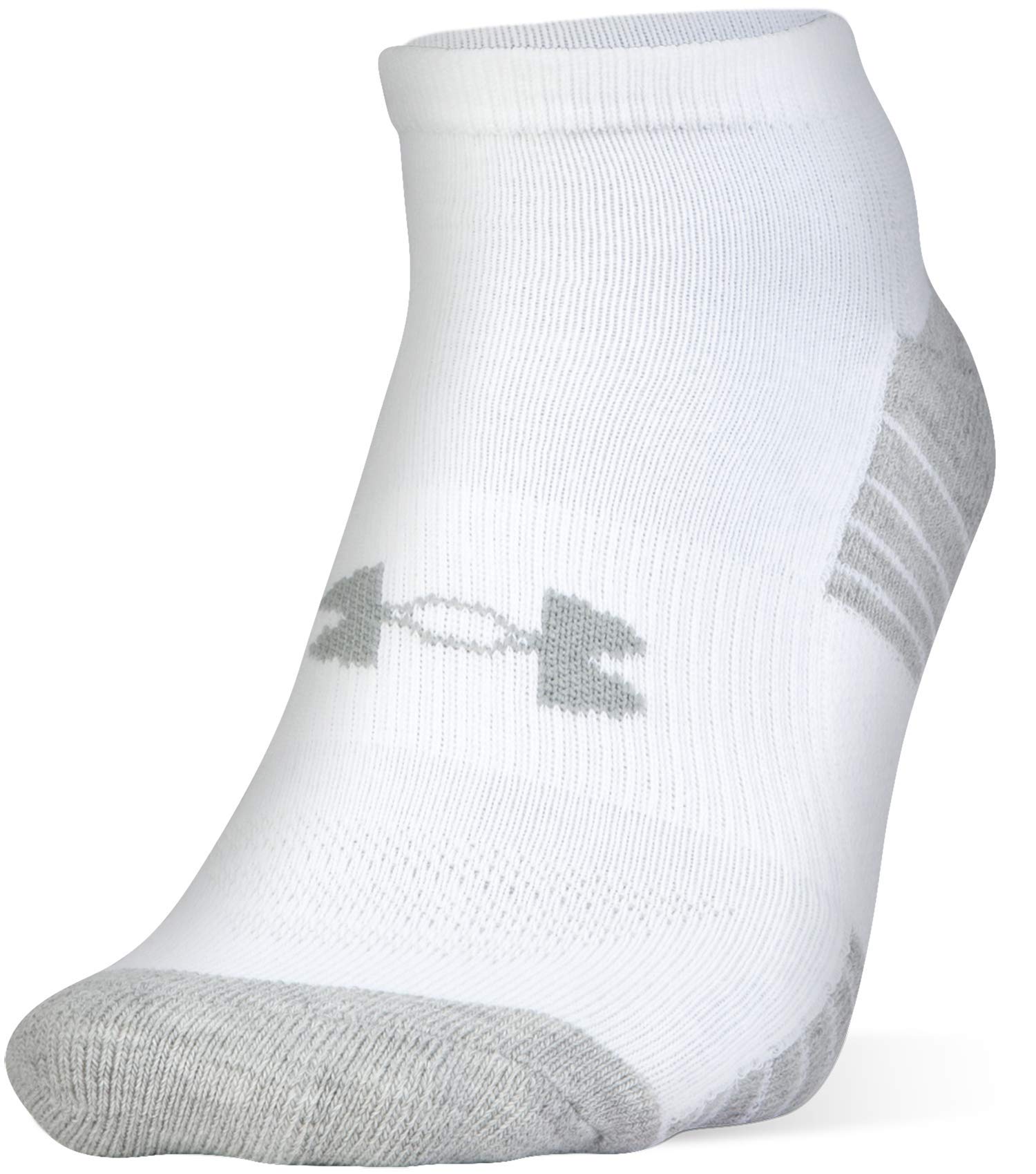 Under Armour Golf HeatGear Tech No Show Tab Socks, 3-Pair, White, Shoe Size: Mens 8-12, Womens 9-12