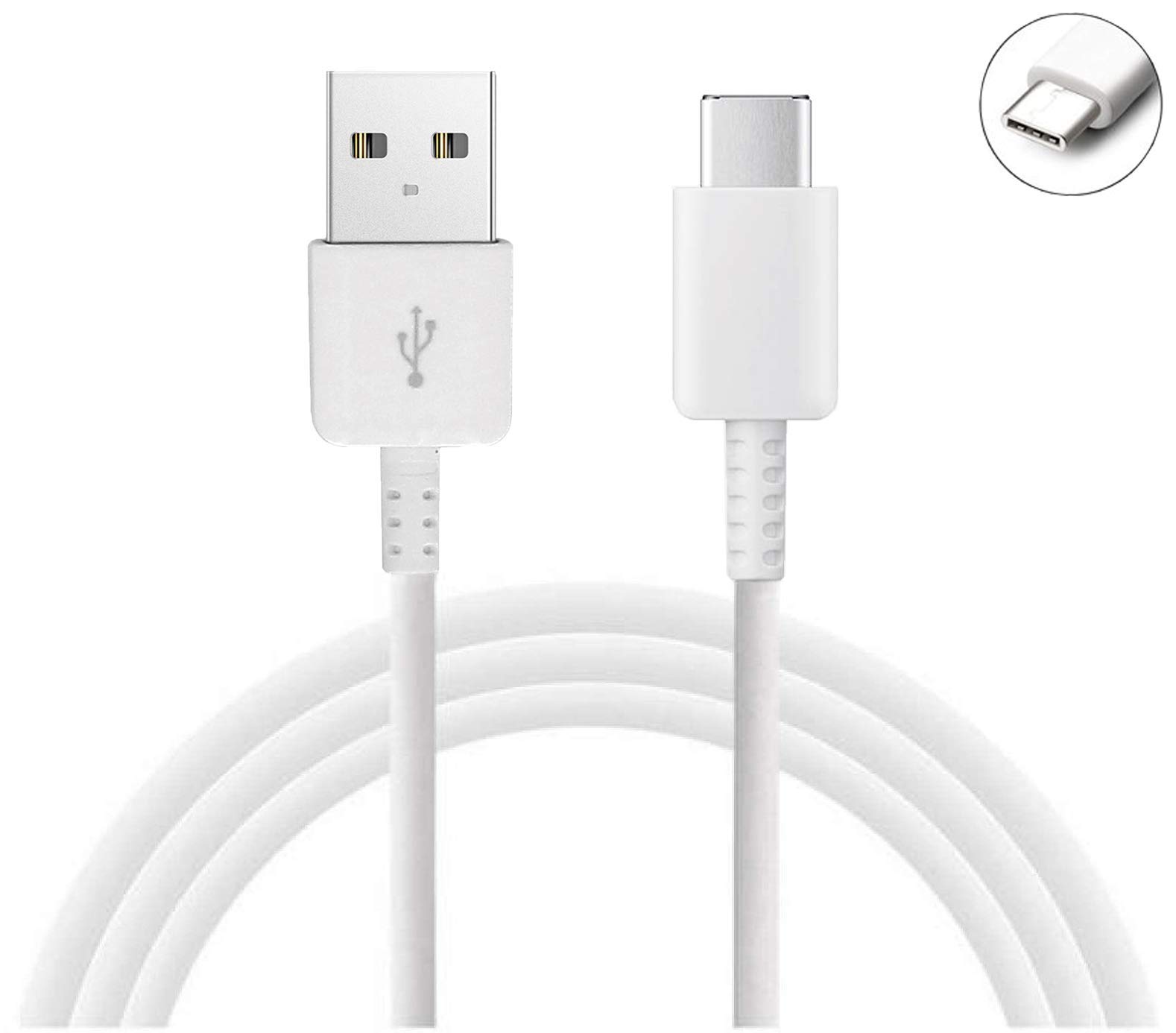 Works by VOLT PLUS TECH Original 10ft USB-C Cable Compatible with Your Sony WF-1000XM3 with Fast Charging and Data Transfer. (White 3M)