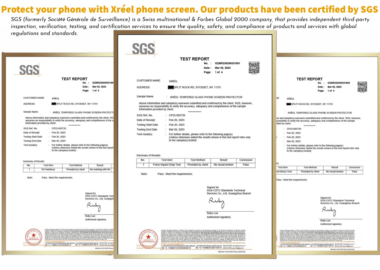 Xréel 3 Pack Tempered Glass Screen Protector and Camera Lens Protector for [iPhone 13 Pro Max], [Military Grade] 9H Hardness, Scratch Resistance, Bubble Free and Easy to Install (Installation Aid Tool Included)