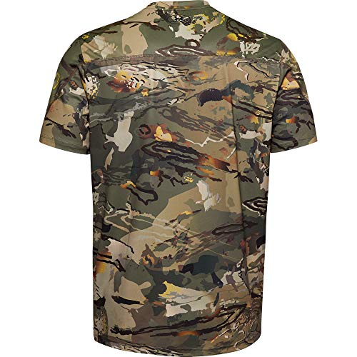 Under Armour Isochill Brushline Short Sleeve, Ua Forest 2.0 Camo (988)/Black, Medium