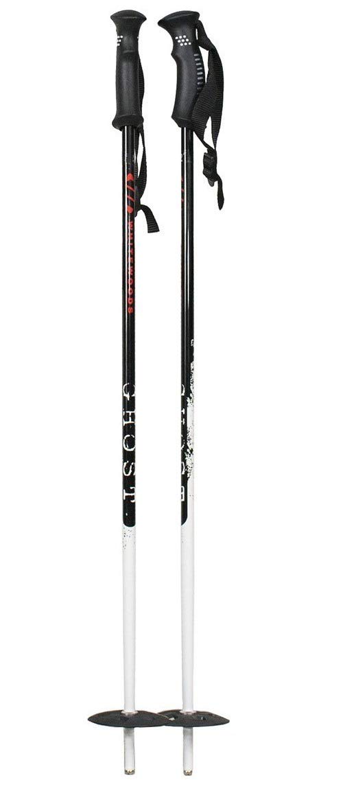 Whitewoods Ghost JUNIOR Alpine Downhill Ski Poles, White/Black (40")