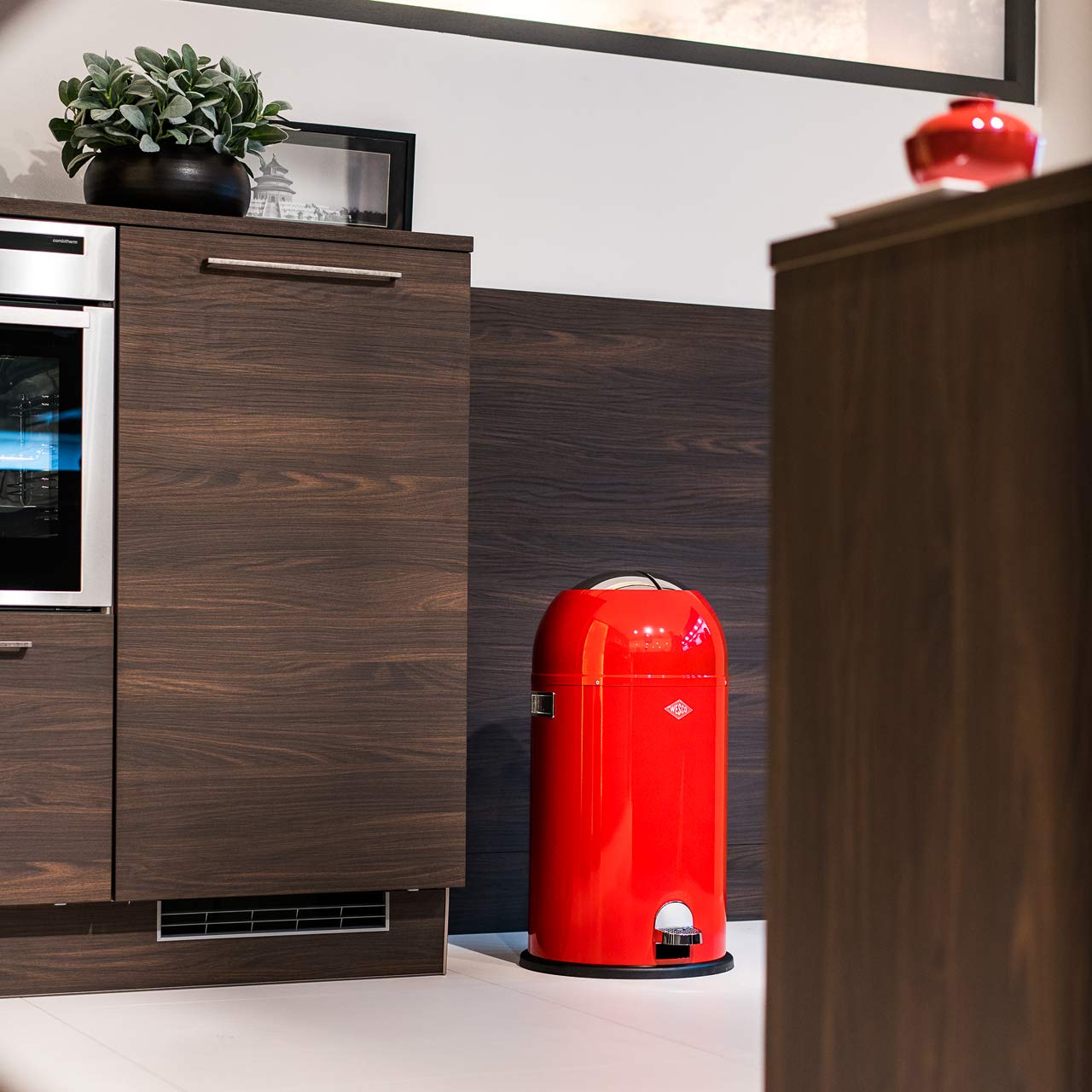 WESCO Kickmaster, Kitchen bin, Metal, 38 cm x 71 cm x 38 cm, Metal, Turquoise, 38 x 71 x 38 cm