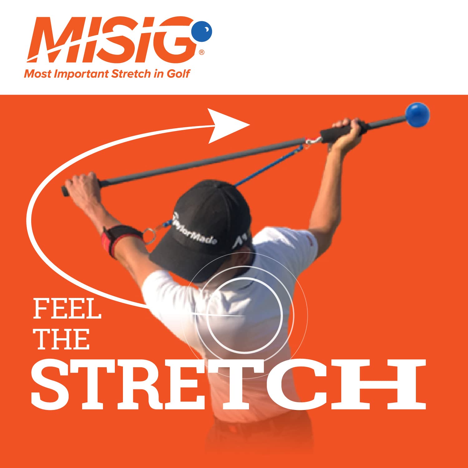 The Most Important Stretch in Golf - A Device, Golf Stretch, Golf Exercise, Golf Swing Train in One Motion. Perfect Practice Warm-Up. Shaft for Strength, Rhythm, Golf Stretching Device. Indoor/Outdoor