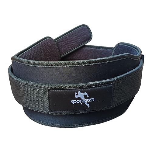 Weight Lifting Belt for Men & Women, Weightlifting Belts for Workout Cross Training, Powerlifting, Squat & Deadlift, Adjustable Gym Belt For Back Support Black, M