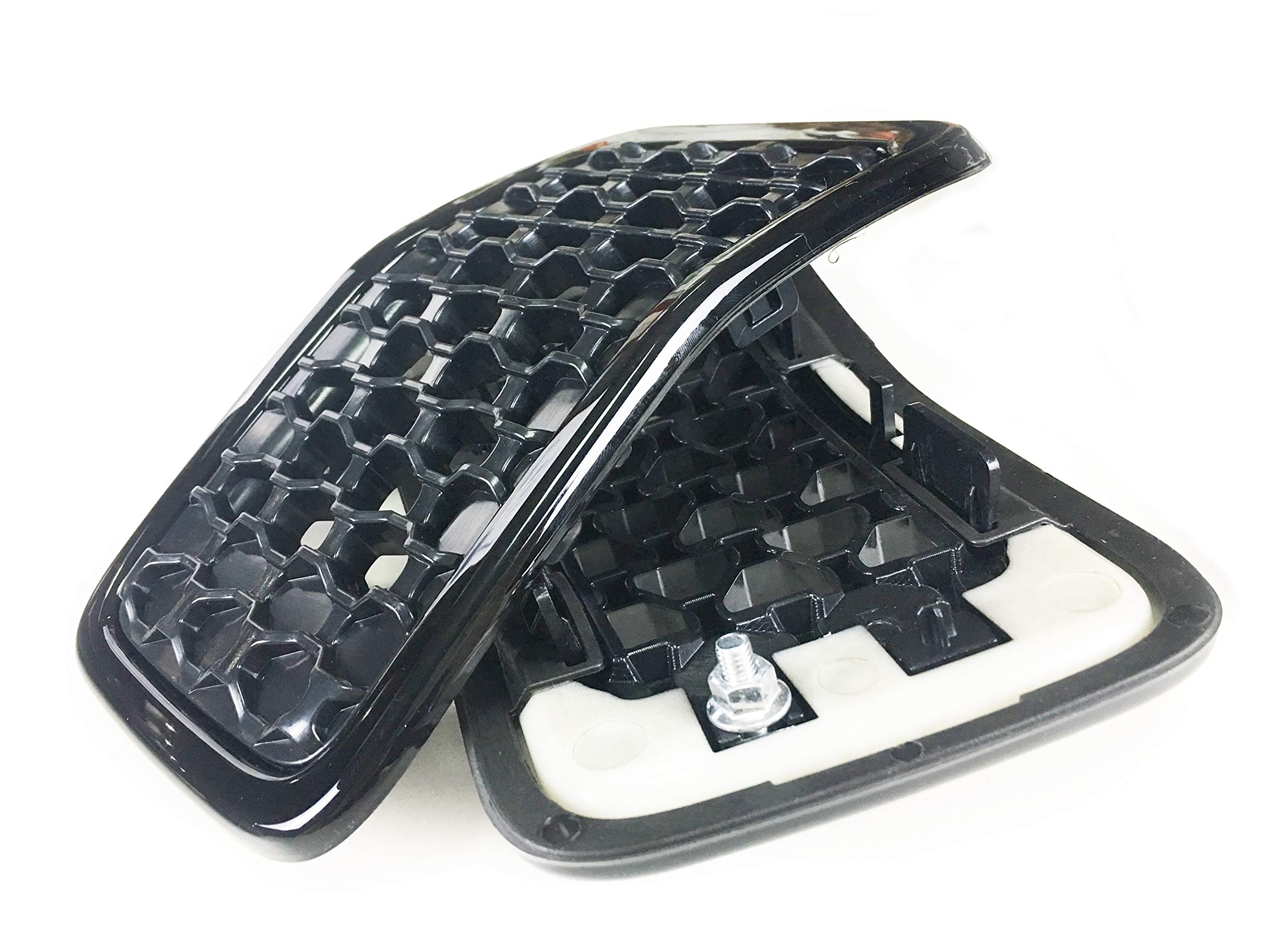 YAV Fit for 2019 2020 2021 Jeep Cherokee Black Grill Inserts Front Grille Inserts Honeycomb Mesh Cover Accessories 7PC