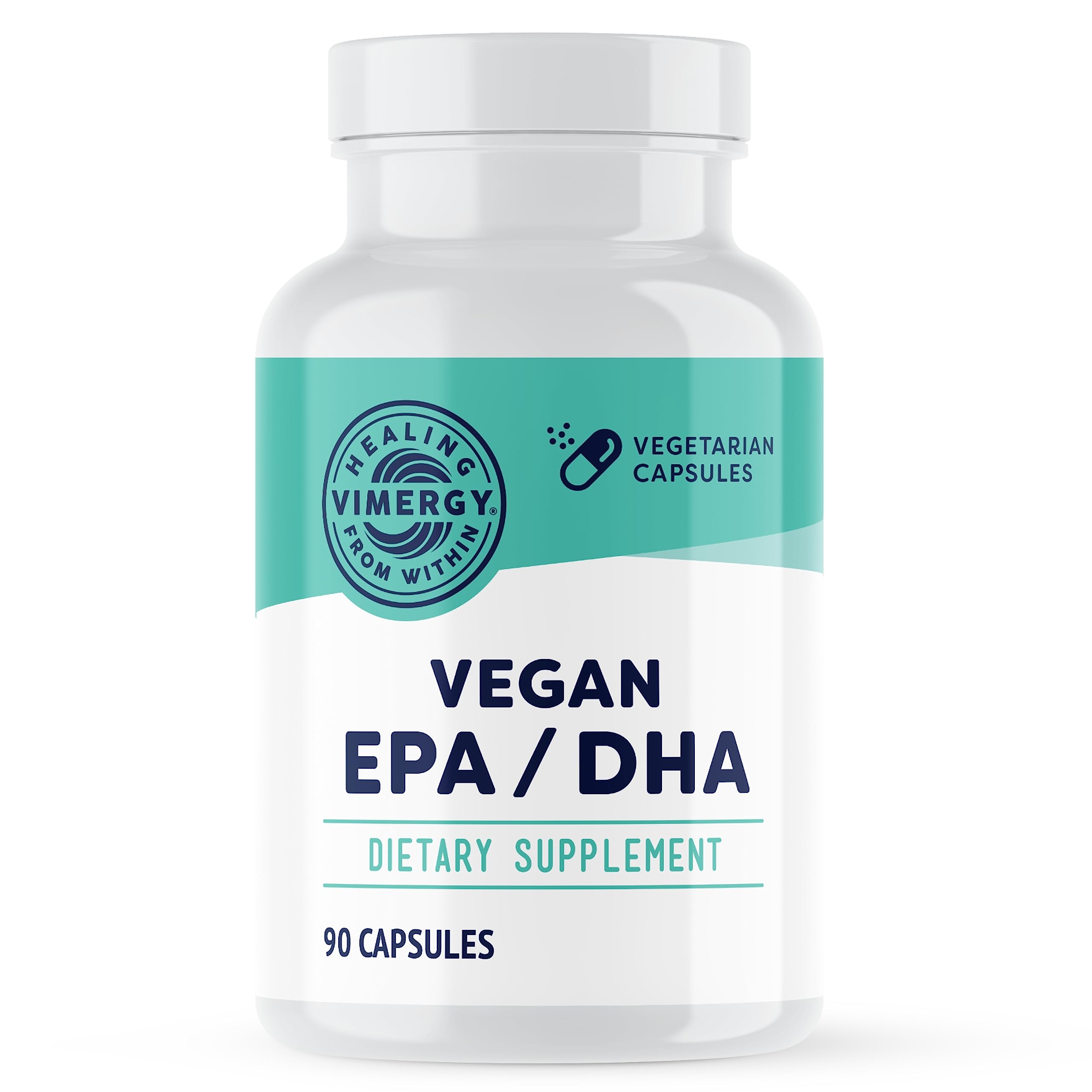 Vimergy Vegan EPA/DHA, 30 Servings –Algal Omega 3 Fatty Acids – Plant Based Fish Oil Alternative with Vitamin E – Supports Heart, Brain & Eye Health - Non-GMO, Gluten-Free, Soy-Free, Paleo (90 count)
