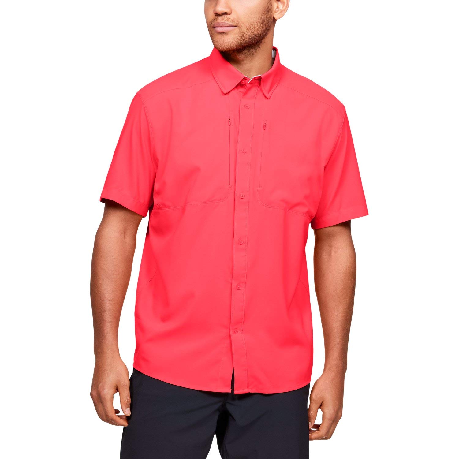 Under Armour Tide Chaser 2.0 Fish Short Sleeve T-shirt, Rush Red (820)/Mod Gray, X-Large