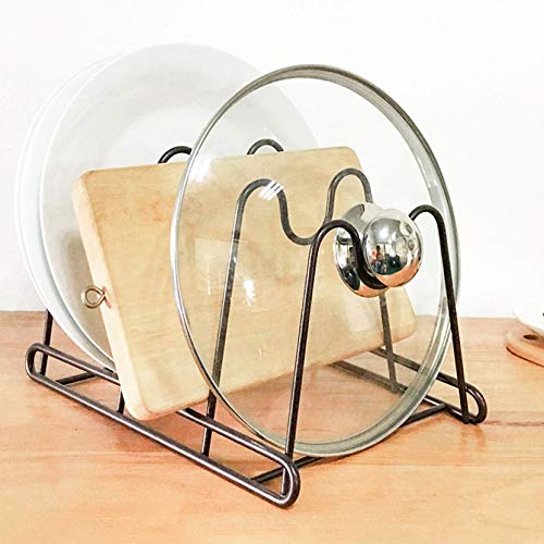 WUDILU 3 Layer Anti-Fall Metal Drying Pan Pot Rack Cover Lid Rest Stand Spoon Holder Kitchen Tool