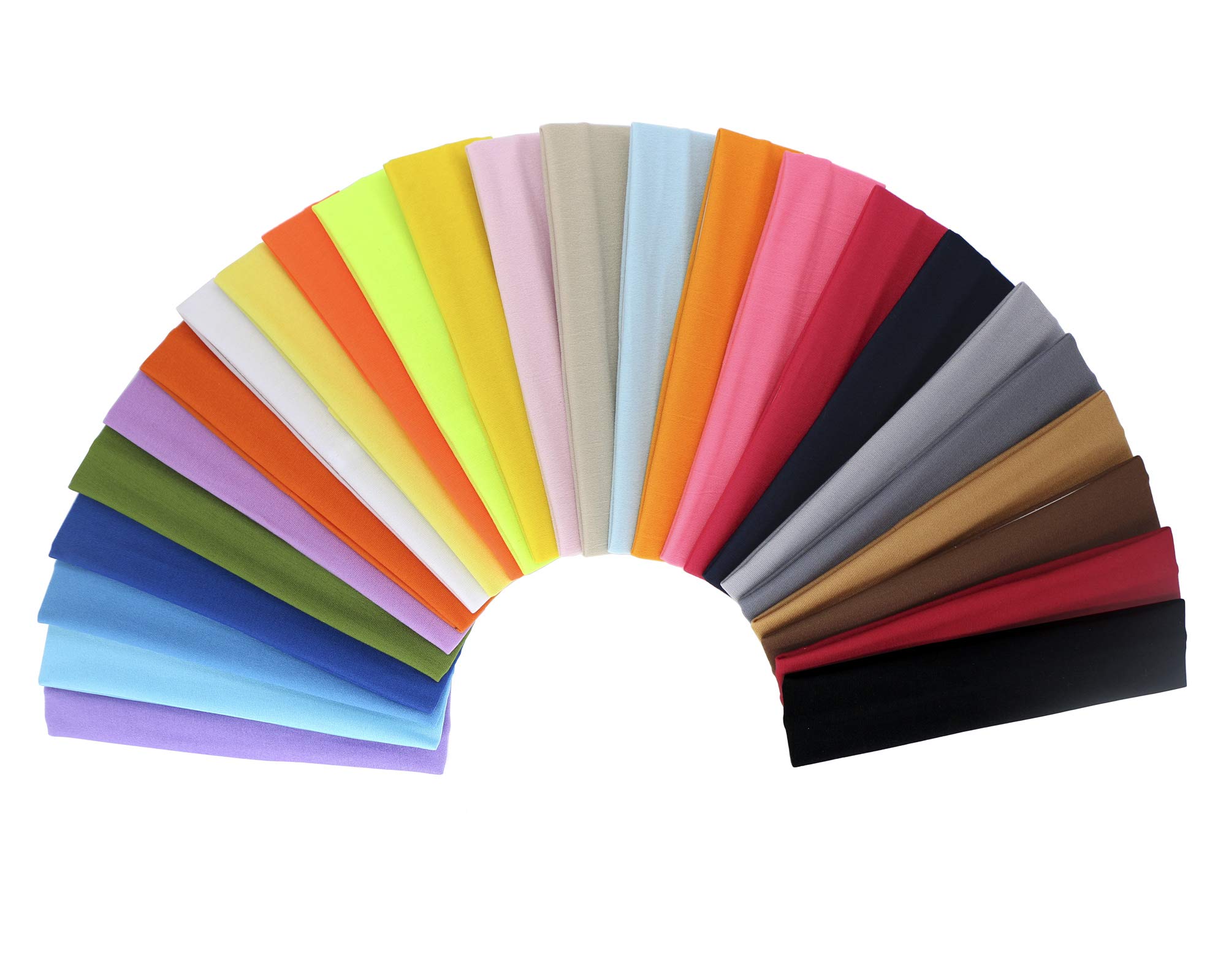 Zapire 25pcs Elastic Stretch Sport Hairbands Yoga Beauty Hair Style Headbands for Women Head Wraps
