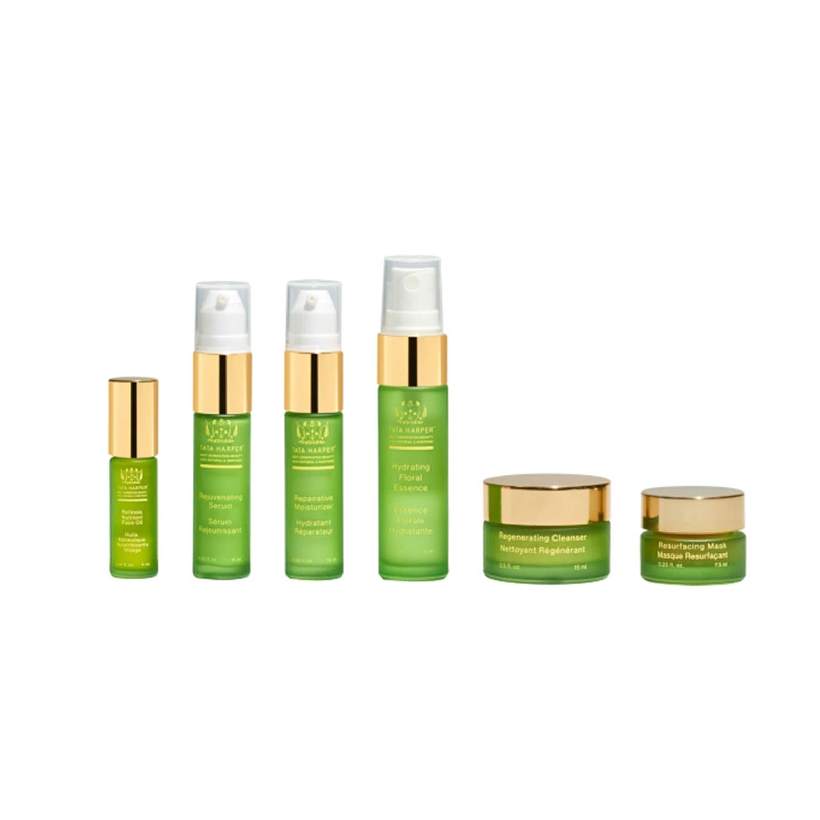 Tata Harper Daily Essentials Set, 6-Step Skincare Starter Regimen, 100% Natural, Made Fresh in Vermont