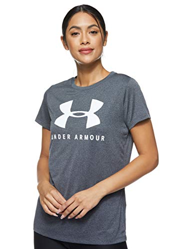 Under Armour Women's UA Tech Logo Graphic Short Sleeve Crew XS Gray