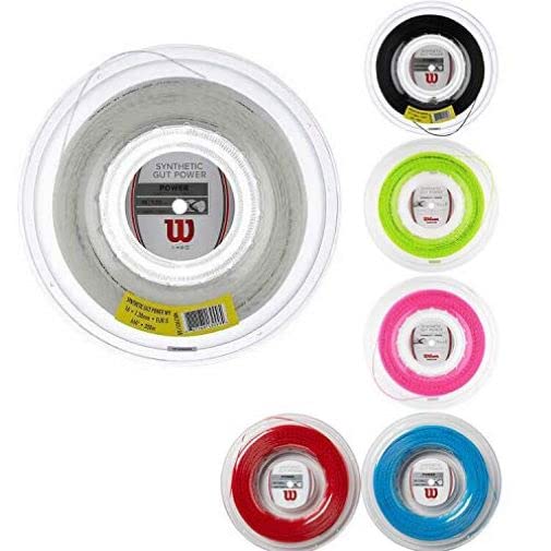 Wilson Synthetic Gut Power 16 Tennis String - 200m Reel, Black