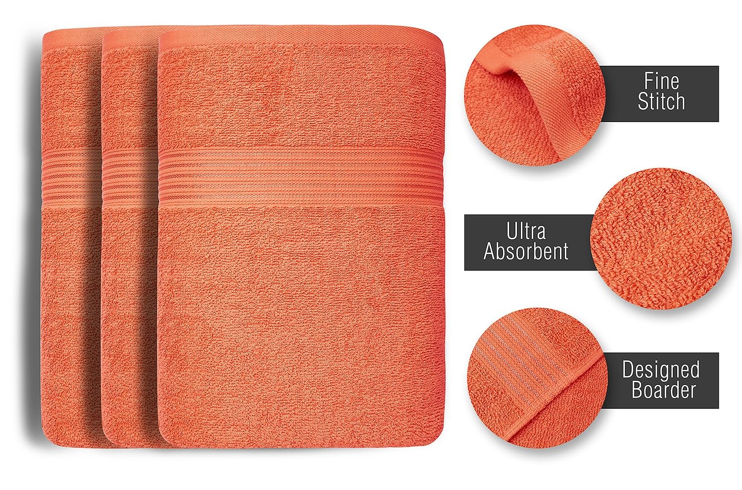 ZUPERIA Bath Towels -12 Pack - 27" x 54" - Ultra Soft 100% Cotton Large Bathroom Towels, Highly Absorbent Towel for Bathroom, Ideal for Pool, Home, Gym, Spa, Hotel (Multicolor Set 6, 12 Pack)