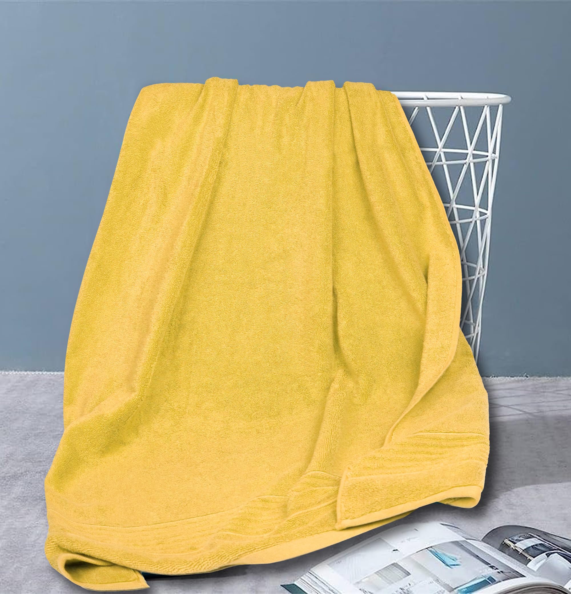ZUPERIA Supreme Edition Bath Towels 700 GSM - 27 x 54 Inches, 100% Cotton Large Bathroom Shower Towels - Highly Absorbent for The Ultimate Experience (4 Pack,Grey)